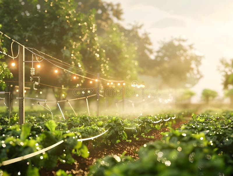 Innovative Agricultural Irrigation System Showcasing Water Conservation ...
