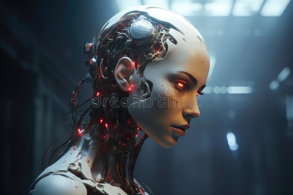 Innovative AI Concept: Bot and the Mind S Nexus. Stock Illustration ...