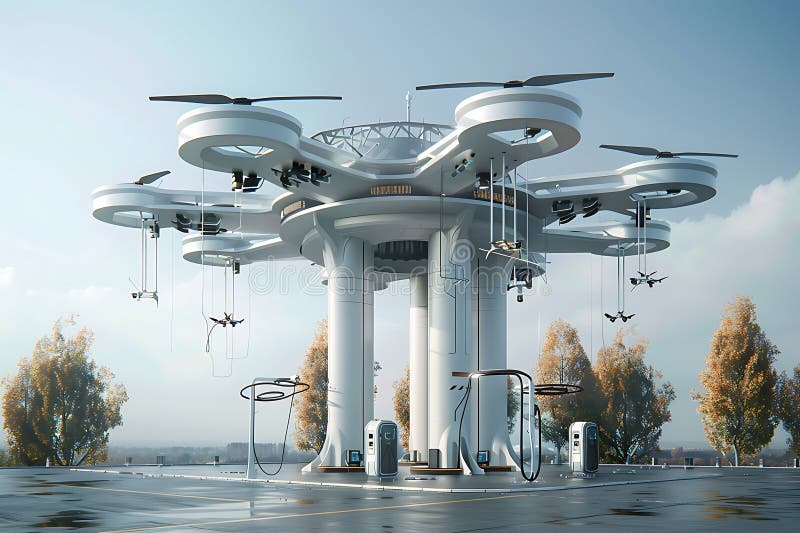 Latest Art of a Robot-Shaped Petrol Pump Stock Illustration ...