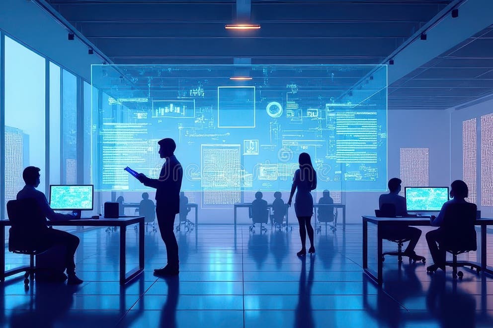 Innovative AI HR Tech Enhances Workforce Management Stock Illustration ...