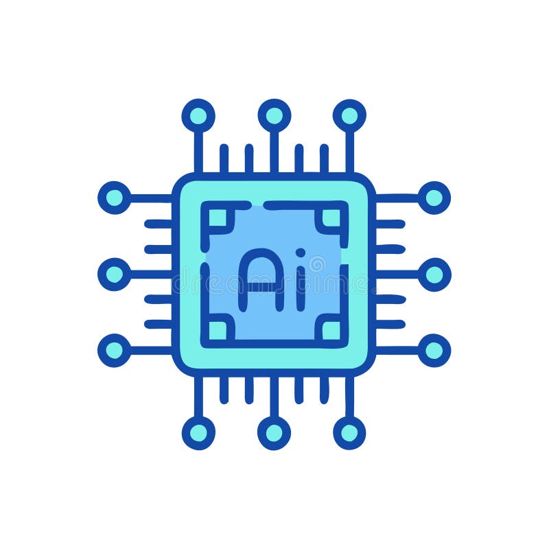 Innovative AI Processor Design Icon Stock Vector - Illustration of ...