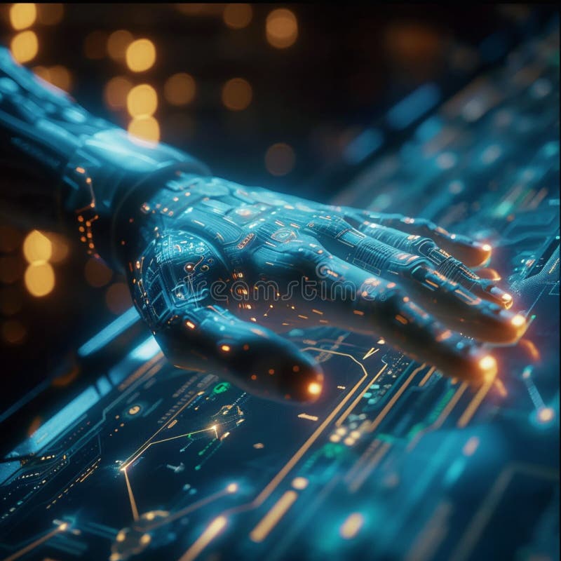 Innovative AI Technology Hand Touches Screen, Activating Dynamic Data ...