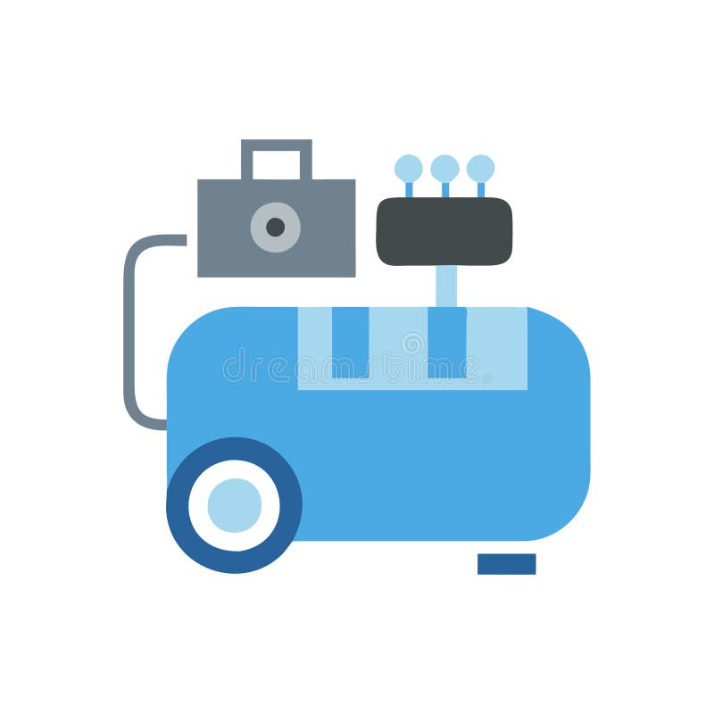 Innovative Air Compressor Vector Illustration Stock Vector ...