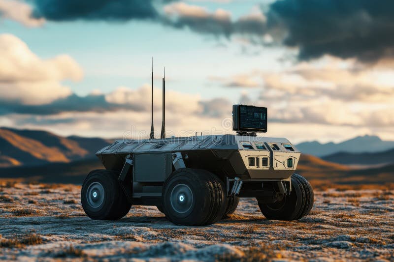 Innovative All-terrain Rover Exploring a Rugged Landscape Under ...