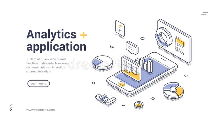Innovative Analytics Application Web Banner Template for Modern Data Visualization Stock Vector ...