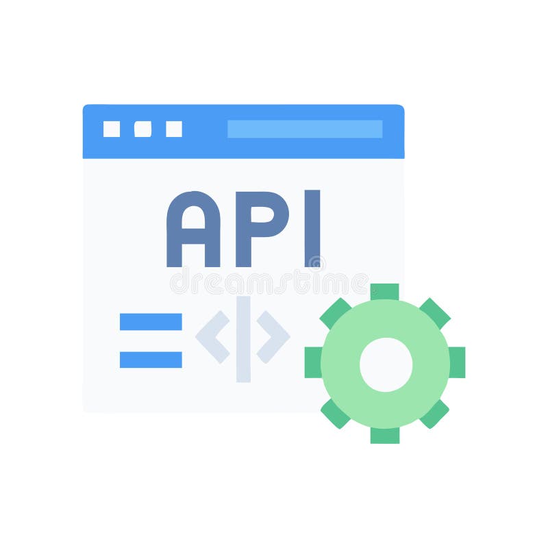 Innovative API Technology Icon Stock Vector - Illustration of software ...