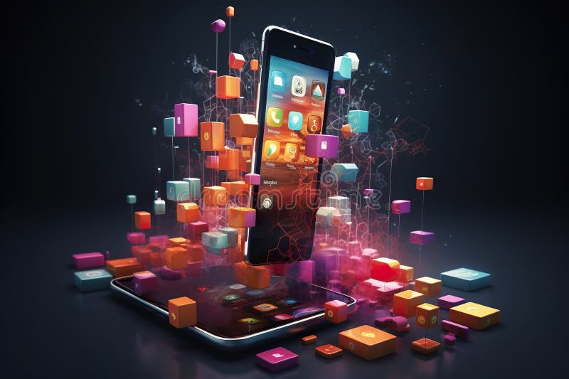 Innovative App Development Process Stock Illustration - Illustration of ...