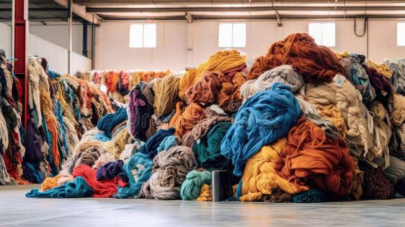 Innovative Approaches for Recycling Textile Waste. Generative AI Stock ...