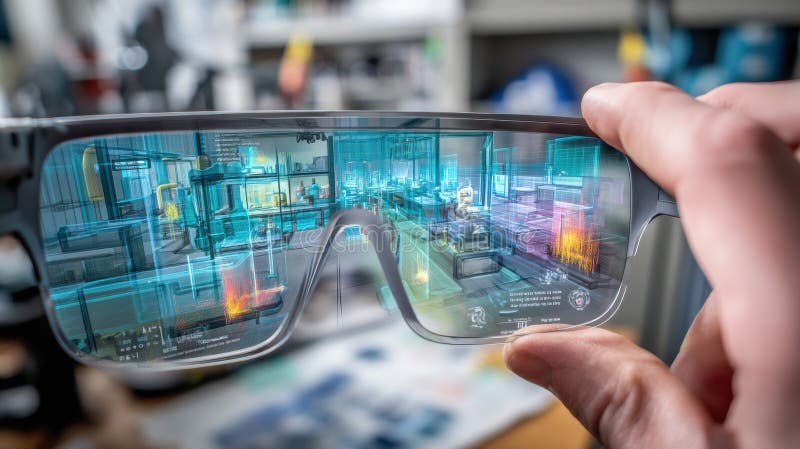 Innovative AR Glasses Showcase Transparent User Interface Overlays in a ...