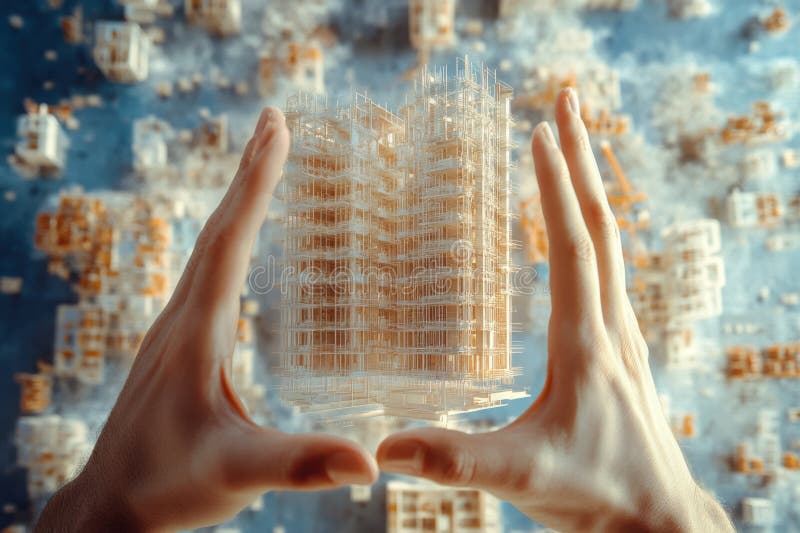 Innovative Architectural Design Concept Showcased through Hands Holding ...