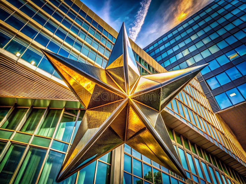 Stunning StarShaped Architectural Shade Design Geometric Facade with ...