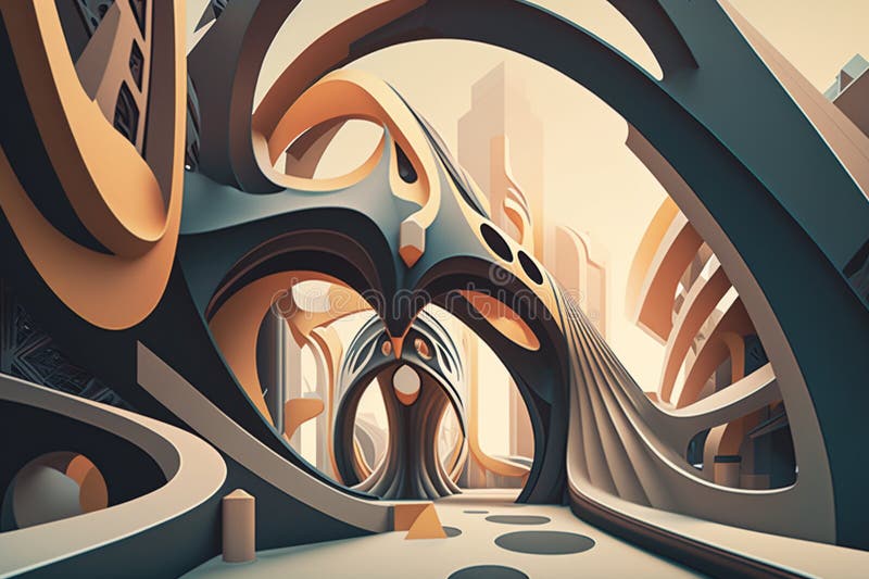 Innovative Architectural Landmarks and Buildings Stock Illustration ...