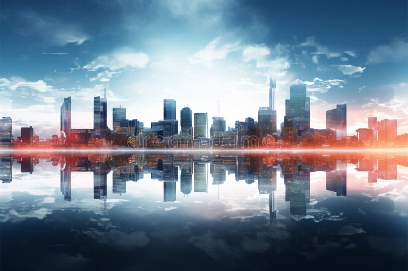 Innovative Architecture and Engineering Define Abstract Urban Skyline ...