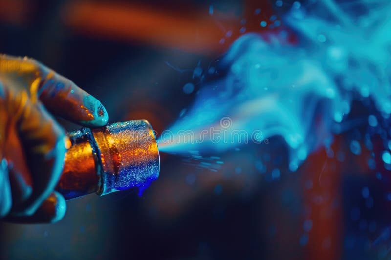 Innovative Art Spray Technique Stock Photo - Image of vivid, experience ...