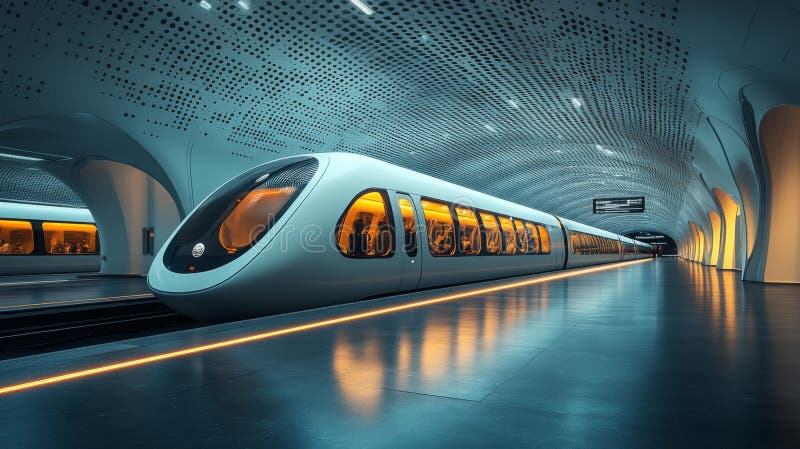 Innovative Autonomous Smart Train at a Futuristic Transit Station ...