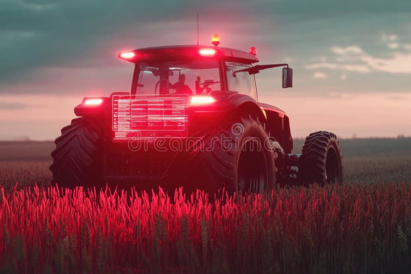 Futuristic Autonomous Tractor with AI Control System Operating in a ...
