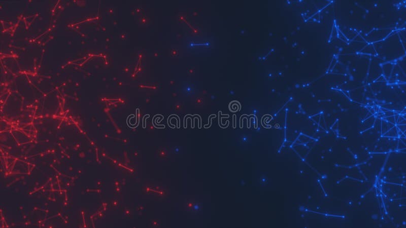 Innovative Background of Red and Blue Plexus that Move at High Speed ...