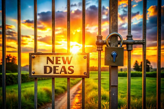 Innovative Barriers To Progress a Silhouette of a Locked Gate with New ...