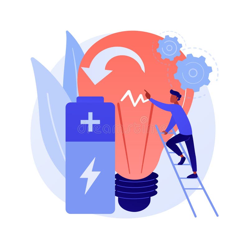 Innovative Battery Technology Abstract Concept Vector Illustration ...