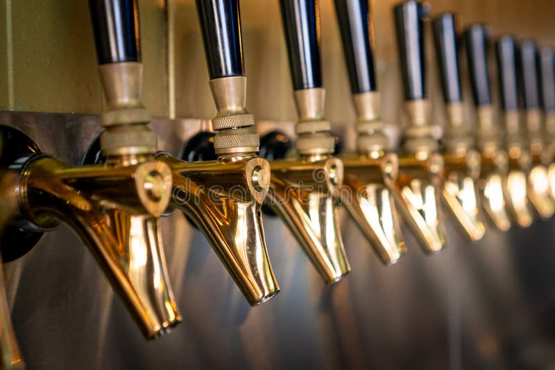 Innovative Beer Serving Taps Stock Image - Image of chilled, occupation ...
