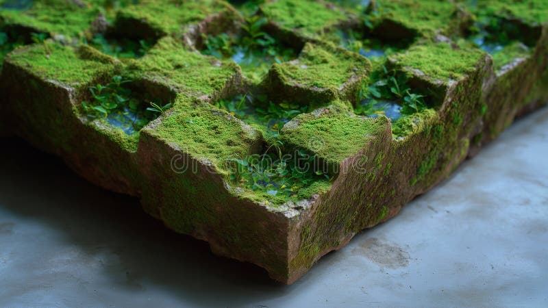 Innovative Biocement Bricks with Greenery Support Eco-friendly ...