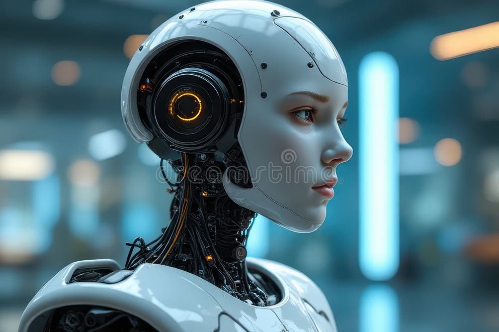 Innovative Biometric Robotic Action Stock Illustration - Illustration ...