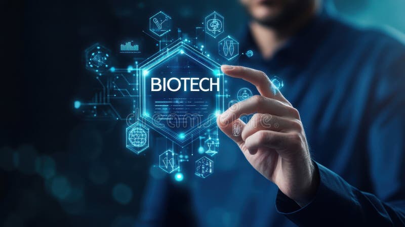 Innovative BioTech Business Concept on Digital Screen Stock ...