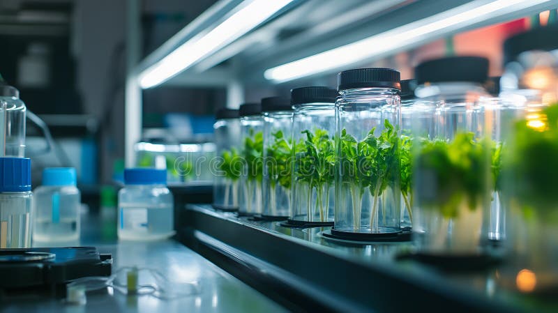 Innovative Biotechnology Lab with Bioreactors Cultive. Stock ...