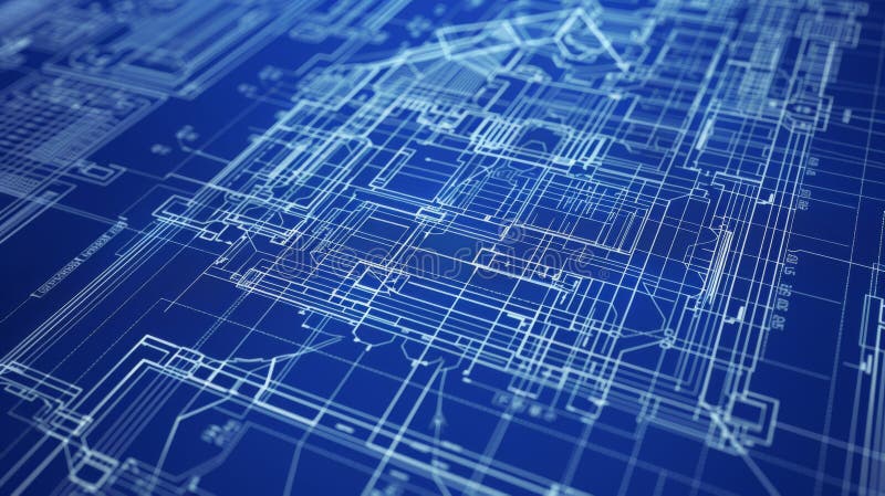 Innovative Blue Architectural Blueprint Design Concept Stock Photo ...