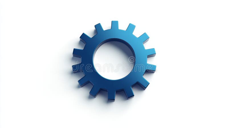 Innovative Blue Gear Symbolizing Modern Technology and Engineering ...