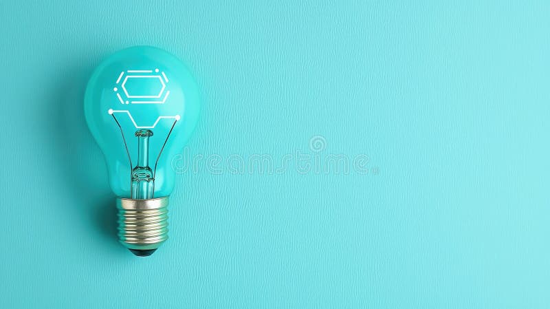 Innovative Blue Light Bulb with Circuit Patterns, Symbolizing ...