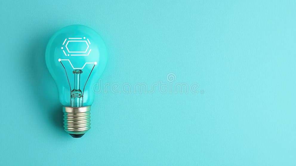 Innovative Blue Light Bulb with Circuit Patterns, Symbolizing ...