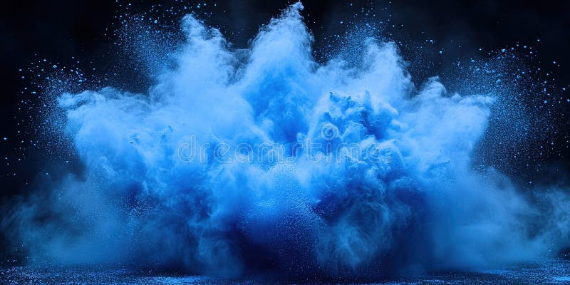 Innovative Blue Powder Explosion Creates Striking Visual Effects in a ...