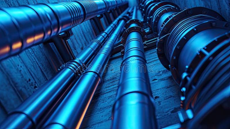 Innovative Blue: a Vision of Industrial Connectivity Stock Photo ...