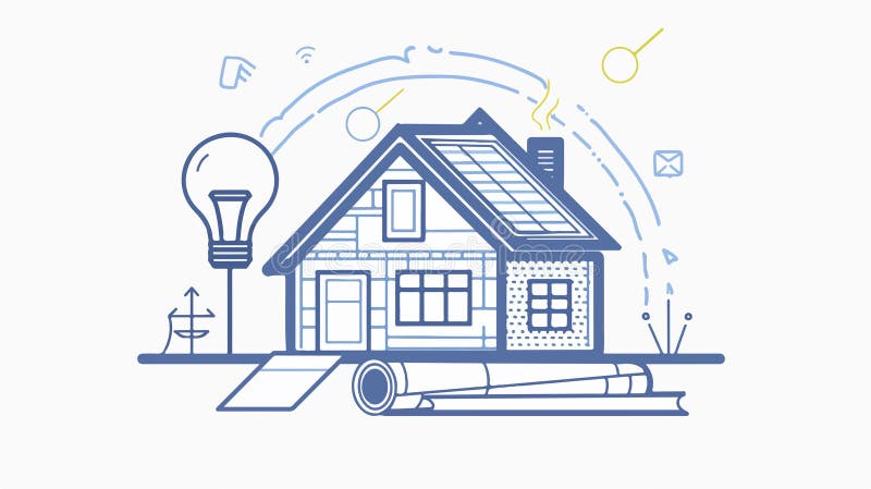 Innovative Blueprint Icon with Lightbulb for Creative Concepts in ...