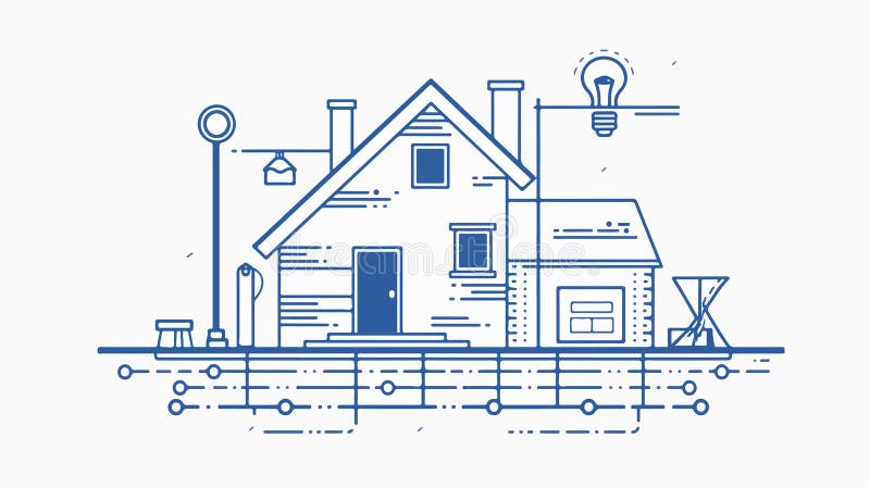 Innovative Blueprint Icon with Lightbulb for Creative Projects Stock ...