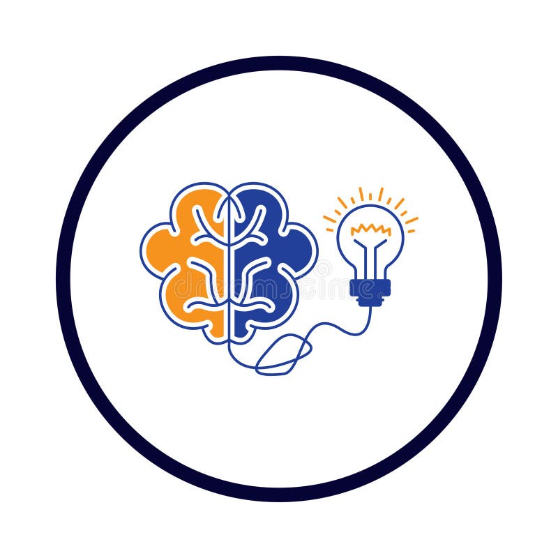 Innovative brain icon stock vector. Illustration of think - 269614840