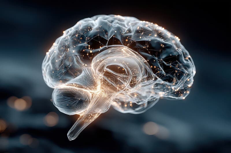 Innovative Brain Visualization Science Lab 3d Model Dark Background ...