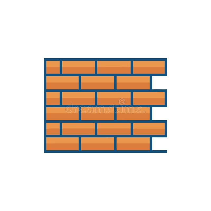 Innovative Brick Wall Icon for Building Plans Stock Illustration ...
