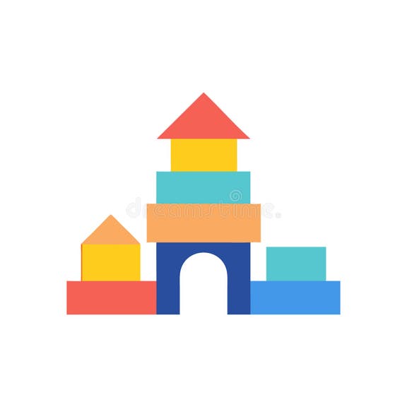 Innovative Building Blocks Icon for Learning Stock Photo - Illustration ...