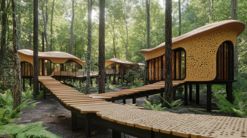 Unique Eco Friendly Architecture in a Forest Setting Showcases the ...