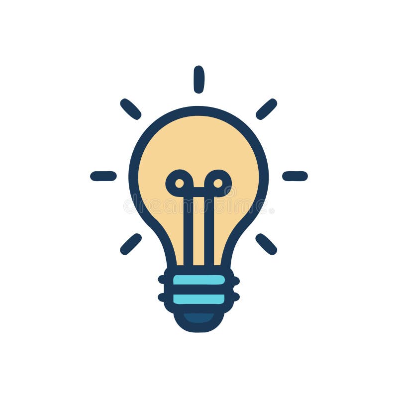 Innovative Bulb Icon for Ideas Stock Image - Illustration of ...