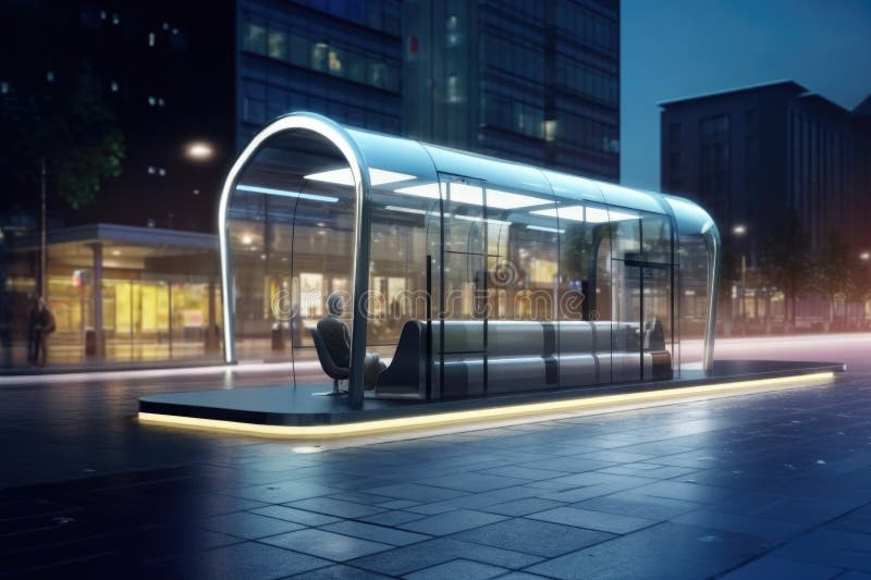 Innovative Bus Stop Design with Eco - Friendly Features Created with ...