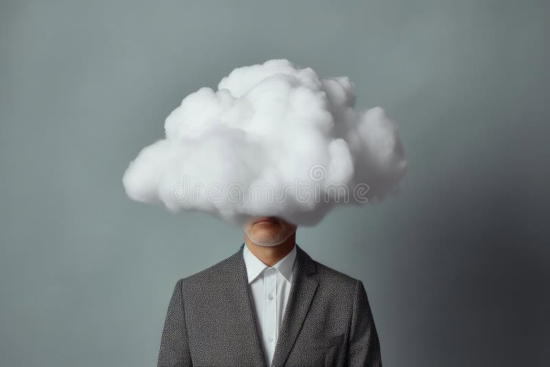 Innovative Business: Cloud Headed Visionary. Stock Photo - Image of ...
