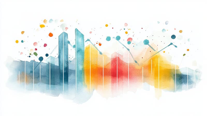 Innovative Business Data Visualization Art with Vibrant Colors and ...