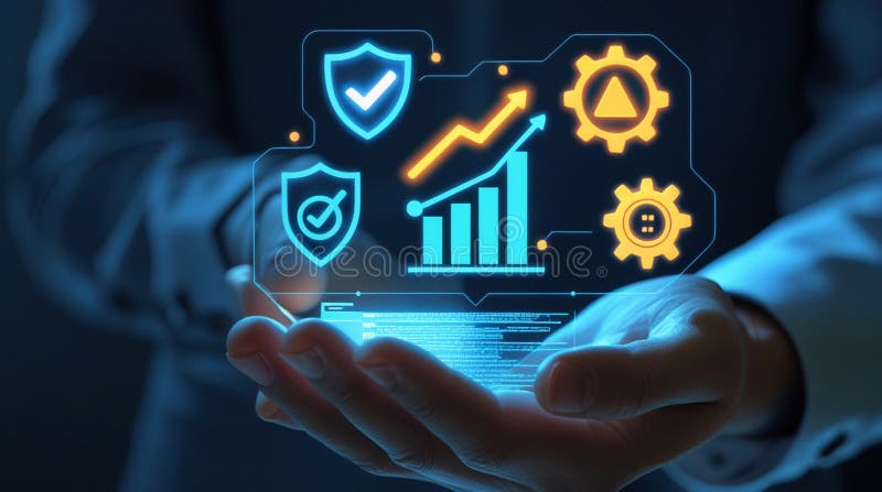 Innovative Business Growth and Risk Management Stock Illustration ...