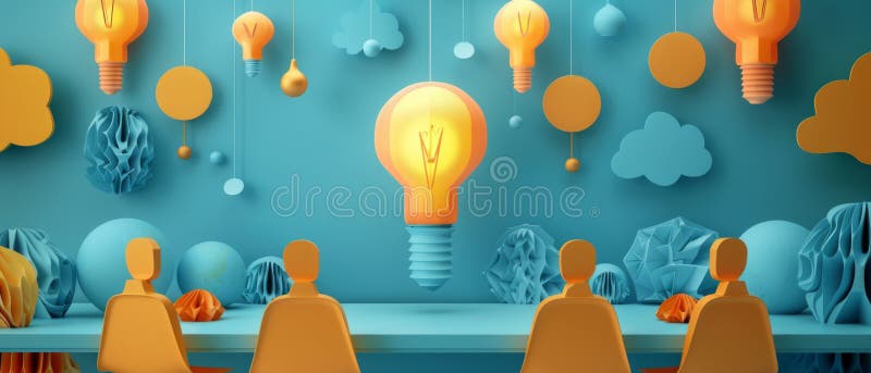 Innovative Business Solutions Depicted through Paper Sculpture of ...