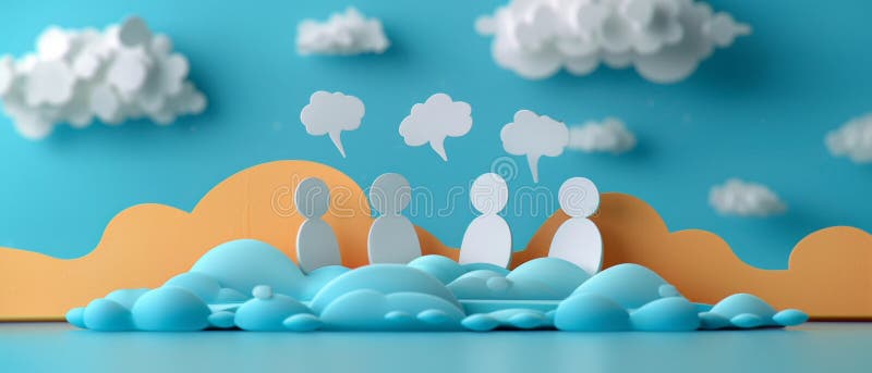 Innovative Business Solutions Depicted through Paper Sculpture of ...