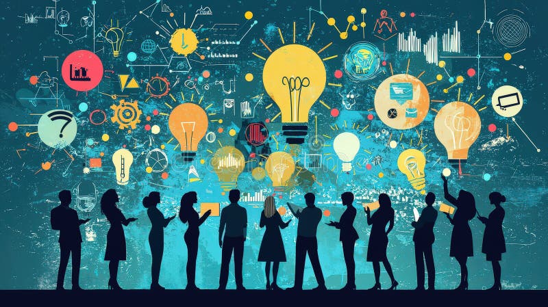 Innovative Business Team Problem Solving Strategies in a Creative Environment Digital Concept ...