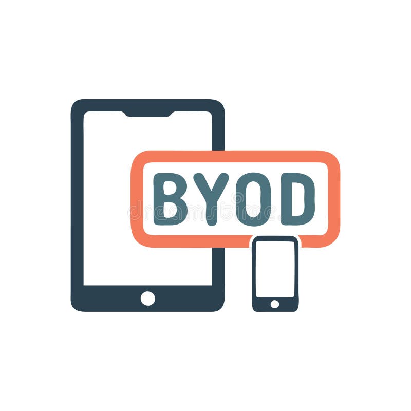 Innovative BYOD Icon for Digital Workspaces Stock Illustration ...